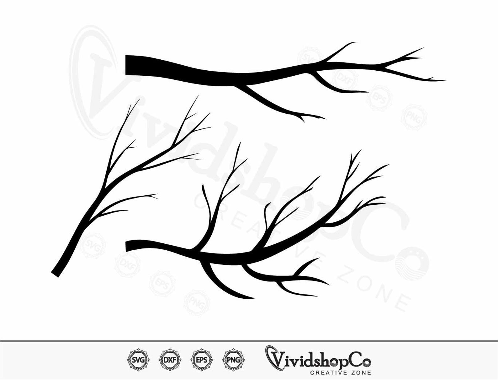 Tree Branch Svg, Clipart, Cut Files for Silhouette, Files for Cricut ...