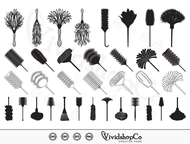 Feather Duster SVG, Duster Svg, Ostrich Feather Duster, Clipart, Cut ...