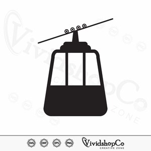 Cable Car SVG, Gondola Lift Svg, Aerial Tramway Svg, Clipart, Cut Files ...