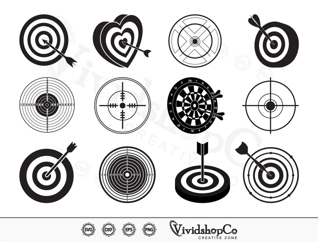 Target SVG, Bullseye SVG, Shooting Target SVG, Target Cricut, Clipart ...