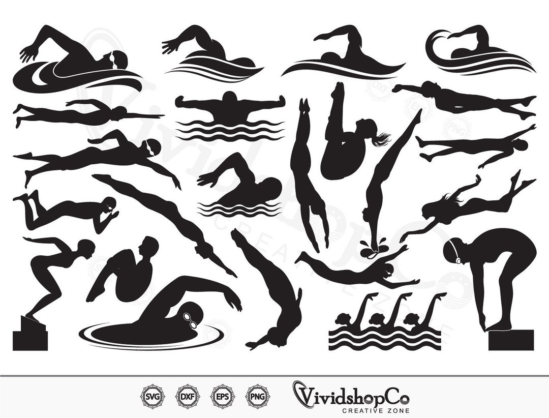 Swimming SVG, Swimmer Svg, Swim Svg, Sports Svg, Clipart, Cut Files for ...