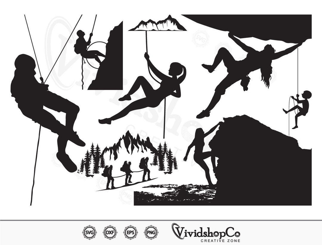 Mountain Climbing SVG, Climbing Svg, Mountaineer Svg, Rock Climbing ...