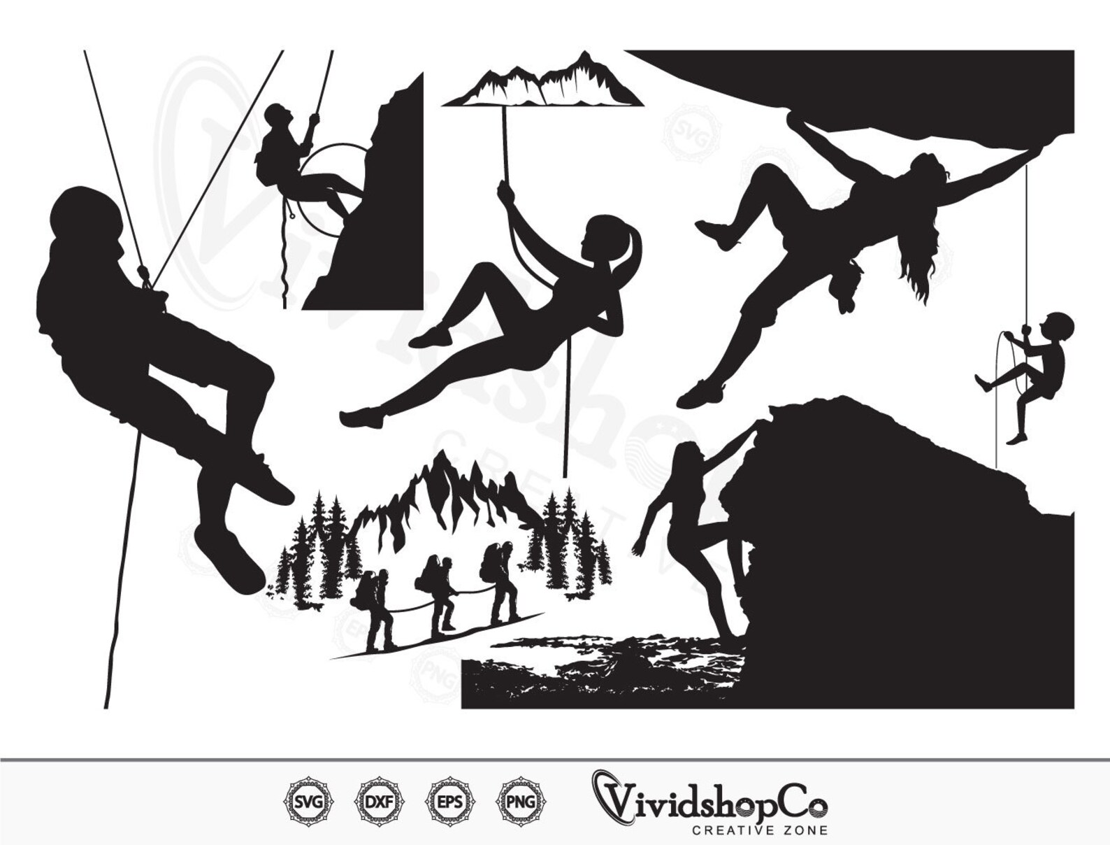 Mountain Climbing SVG, Climbing Svg, Mountaineer Svg, Rock Climbing ...