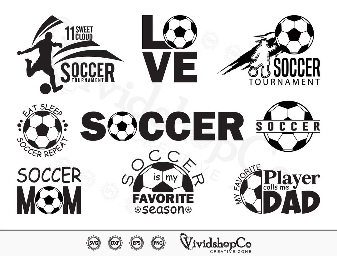 Soccer Svg Bundle, Soccer Team Svg, Soccer Ball Svg, Clipart, Cut Files ...