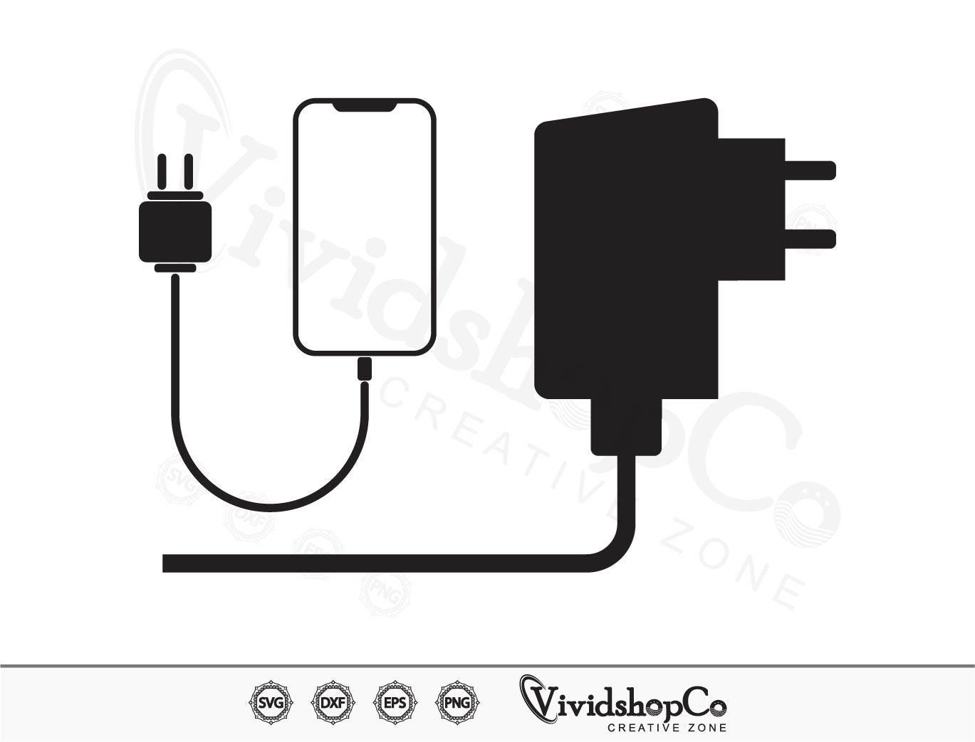 Charger SVG, Usb Charger Svg, Phone Charger Svg, USB Cable Svg, Usb ...