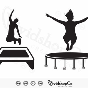 Trampolin SVG, Trampolin SVG, springen svg, Kinder springen svg, Sport ...