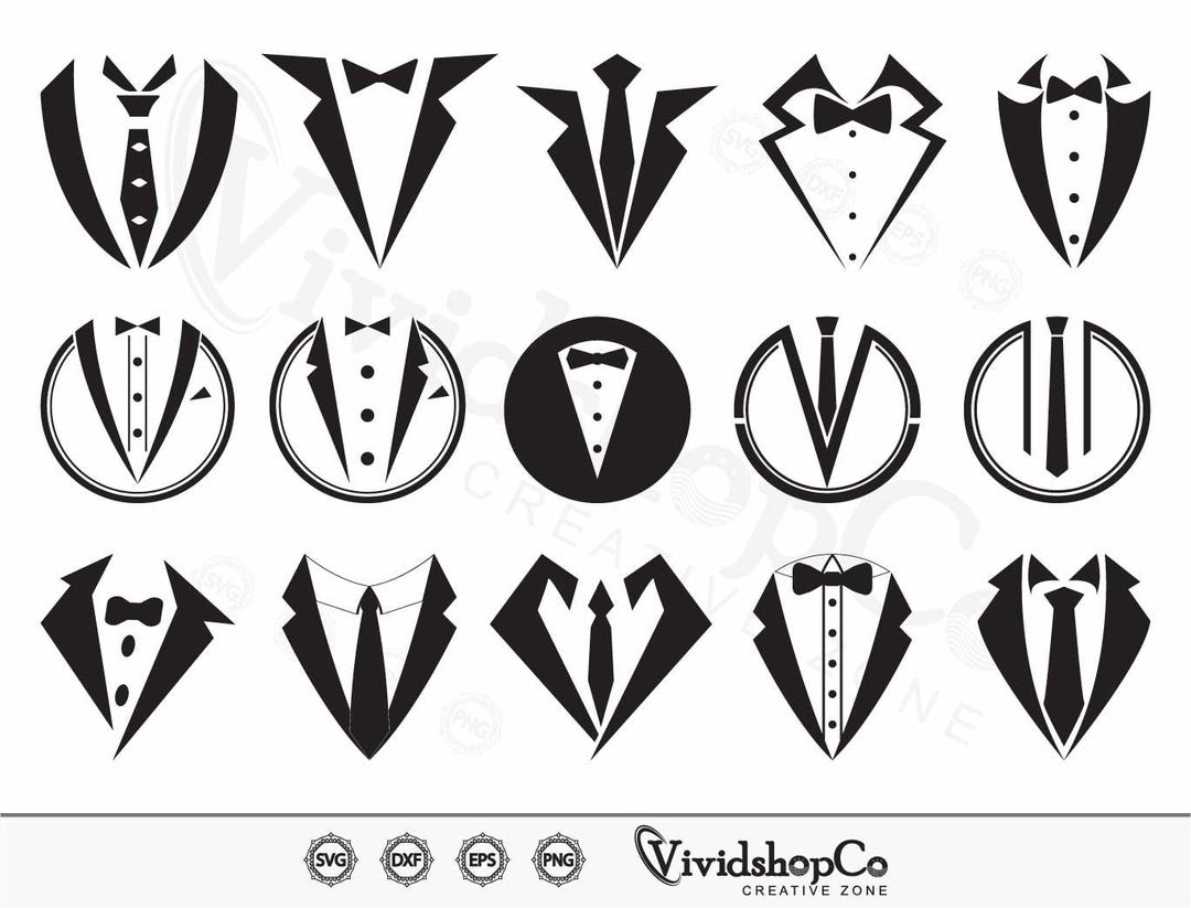Tuxedo SVG, Suit Svg, Gentleman Svg, Tuxedo With Bow Tie Svg, Clipart ...