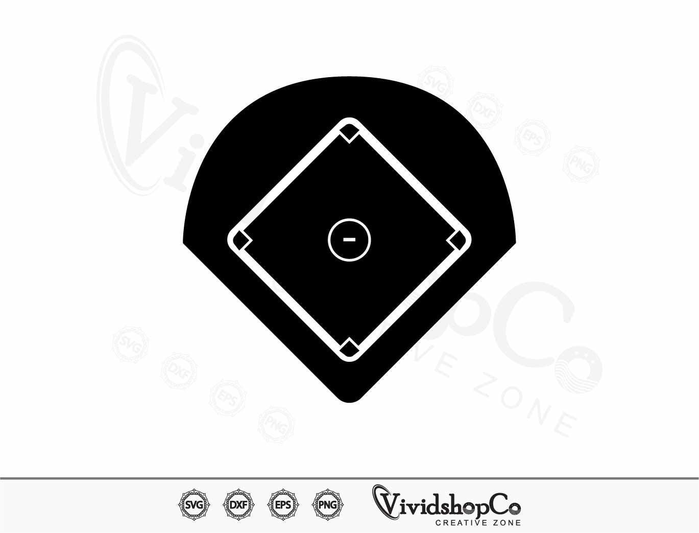 Baseball Field SVG, Sports Field Svg, Vector, Silhouette, Cricut File ...