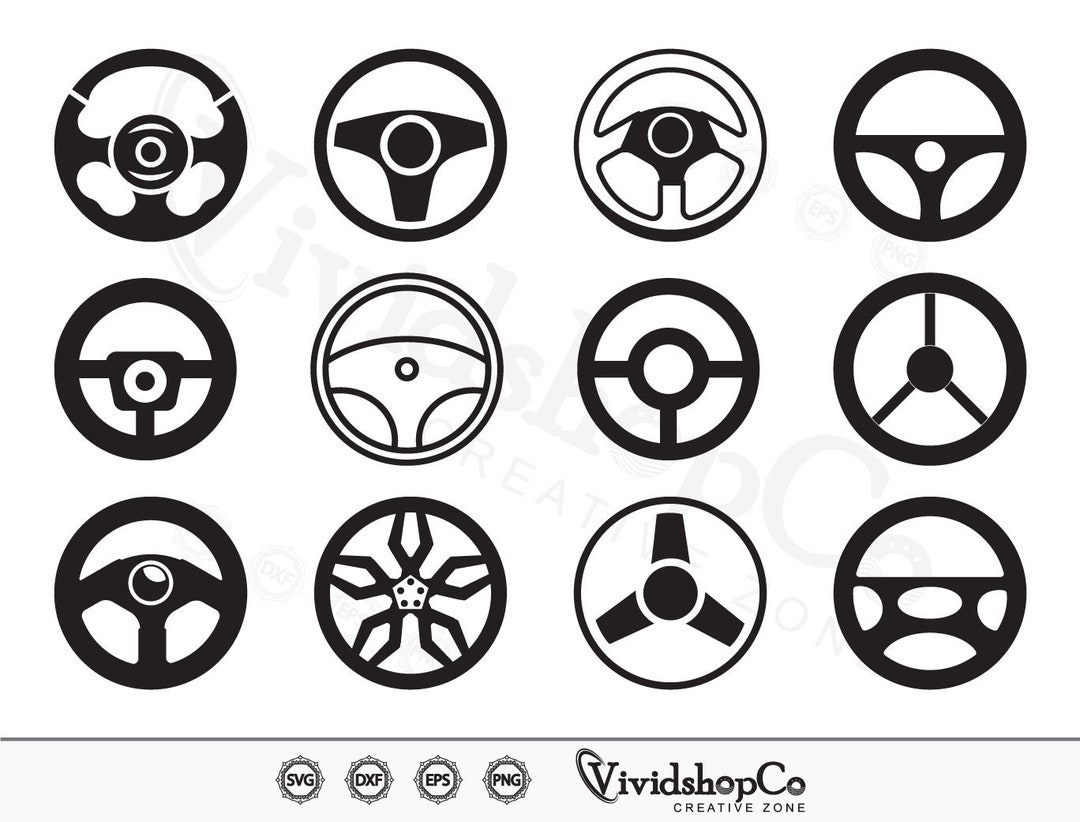 Steering Wheel SVG, Car Steering Wheel, Steering Wheel Vector, Car ...