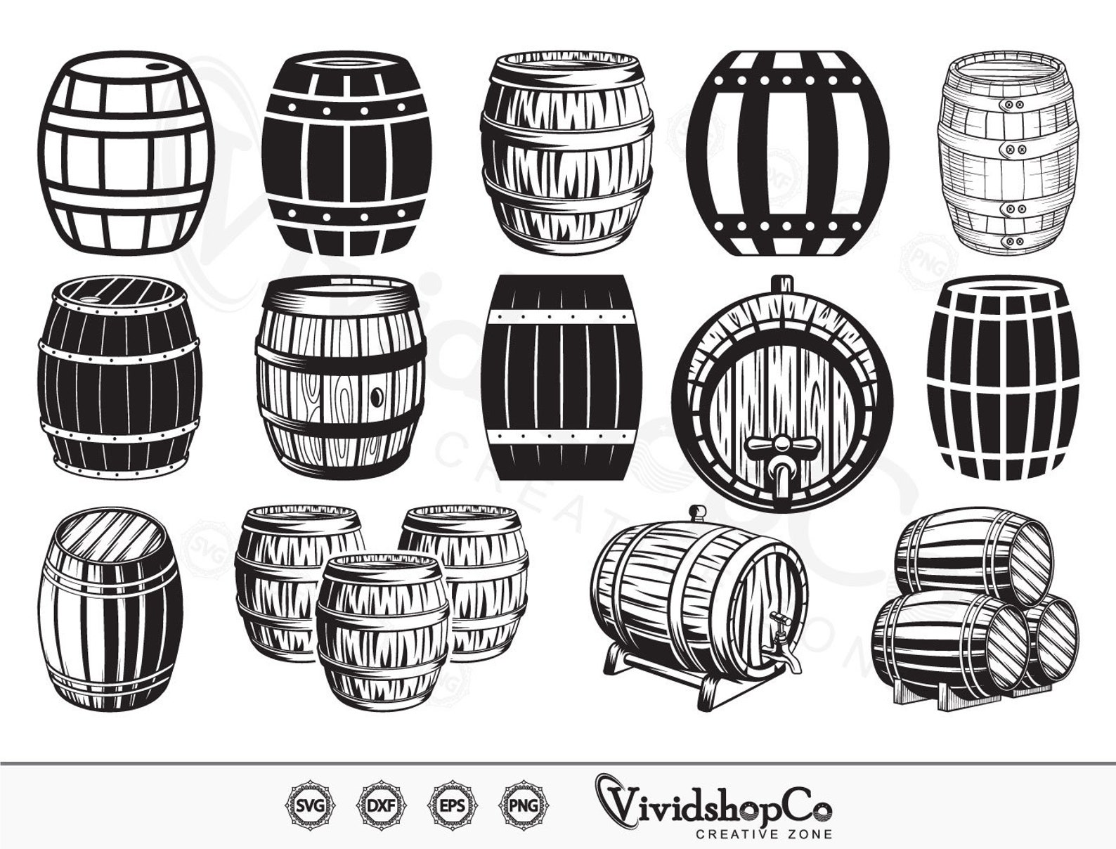 Barrel SVG, Wooden Barrel Svg, Wood Barrel Svg, Beer Keg Svg, Clipart ...