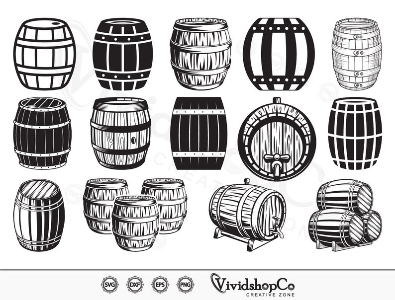 Barrel SVG, Wooden Barrel Svg, Wood Barrel Svg, Beer Keg Svg, Clipart ...