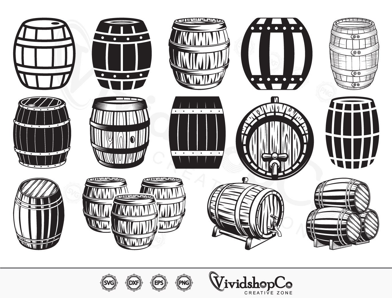 Barrel SVG, Wooden Barrel Svg, Wood Barrel Svg, Beer Keg Svg, Clipart ...