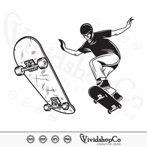 Skateboard SVG, Skateboarding Svg, Skater, Skate Svg, Clipart, Cut ...
