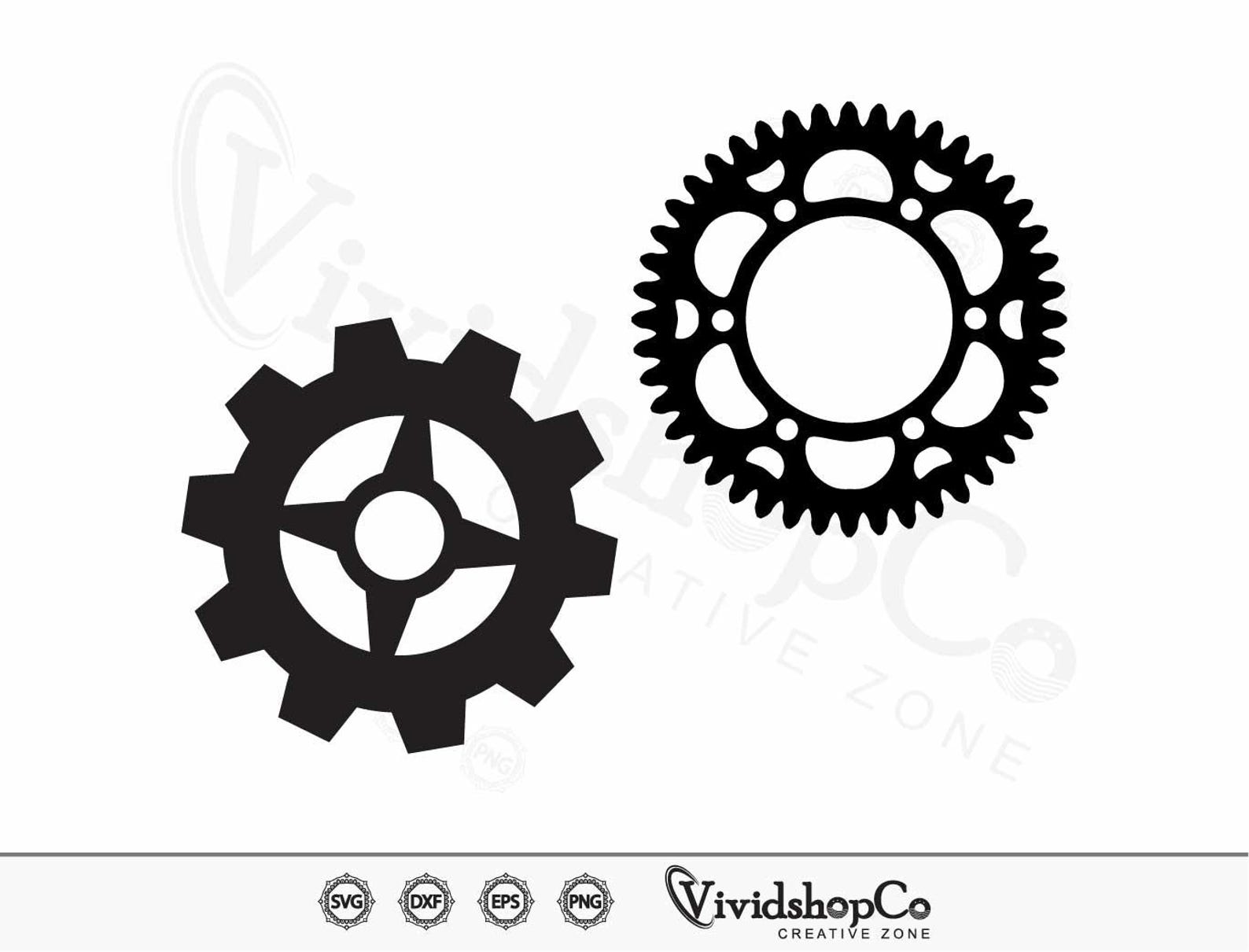 Svg engrenage, Steampunk svg, svg engrenages en métal, svg roues ...