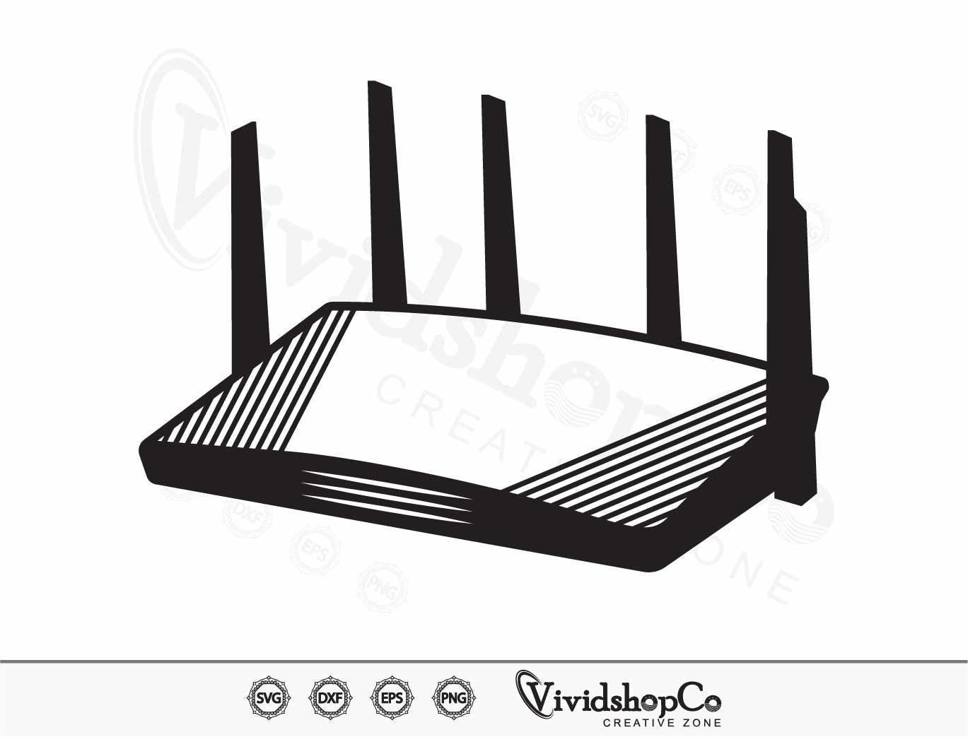 Wifi Router SVG, Router Svg, Clipart, Cut Files for Silhouette, Files ...