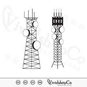 Antenna SVG, Tower Svg, Transmission Tower Svg, Wireless Tower Svg ...
