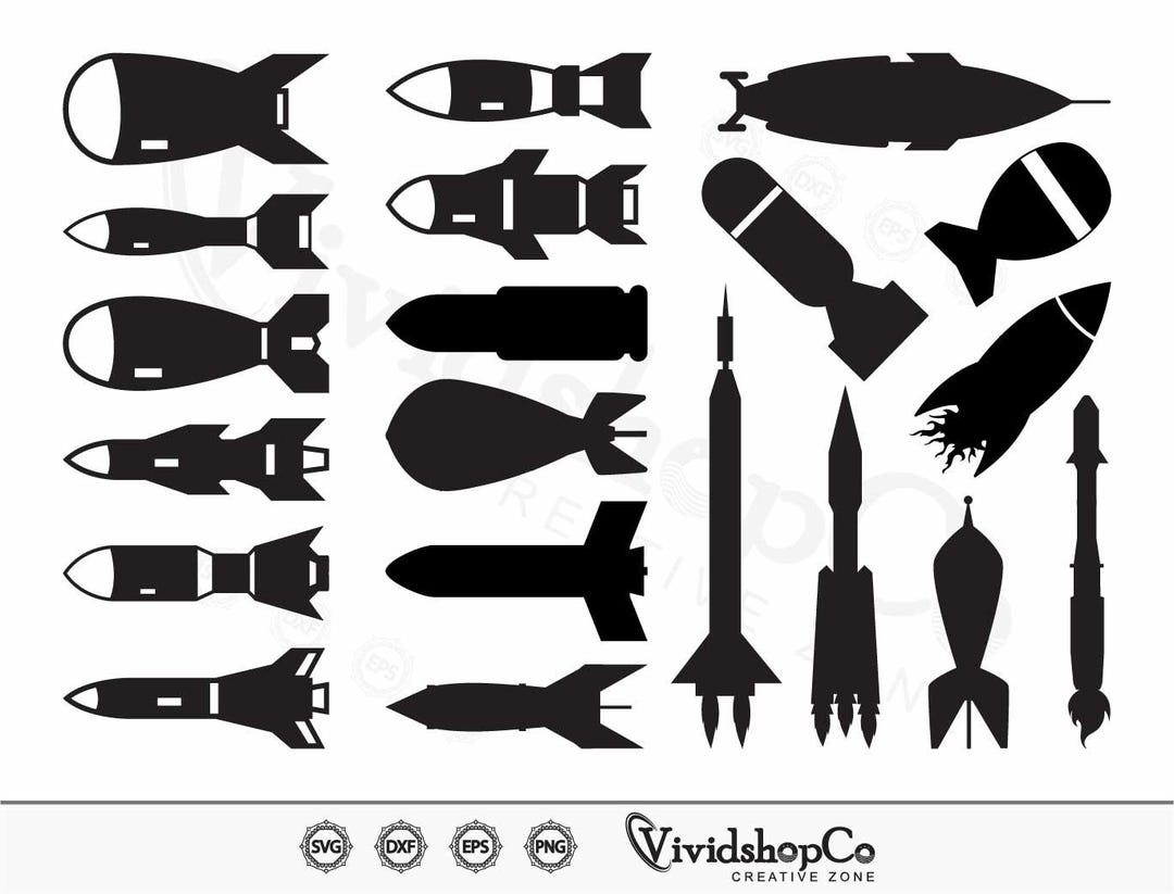 Missile SVG, Missile Logo Svg, War Svg, Rocket Missile Svg, Vector ...