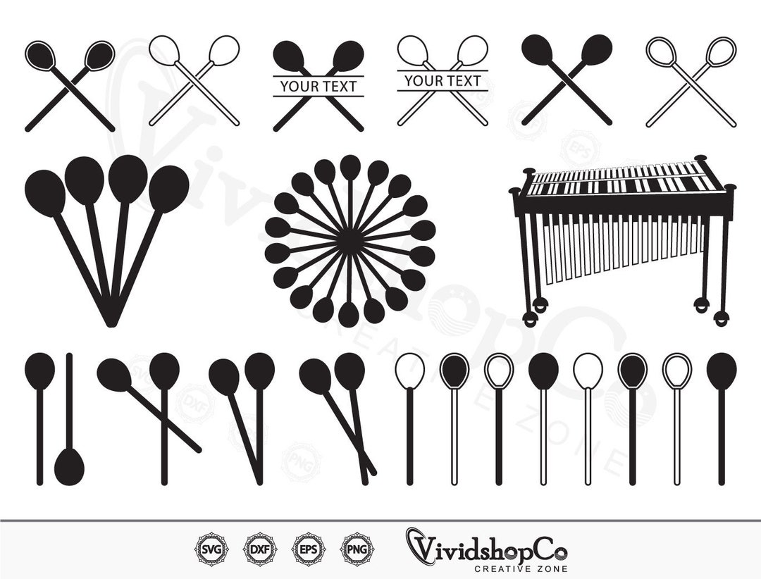 Marimba Mallets SVG, Percussion Svg, Marching Band Svg, Drumming Svg ...