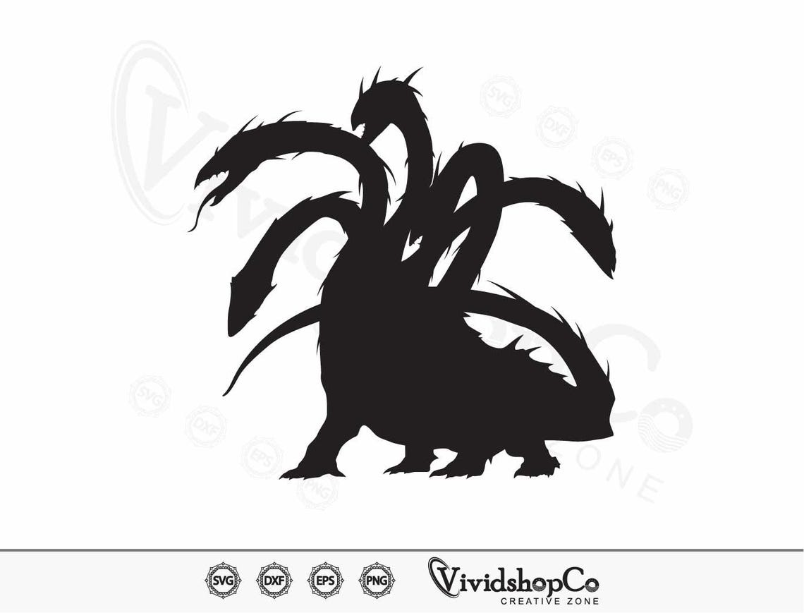 Hydra SVG, Mythological Monster, Dragon Svg, Clipart, Cut Files for ...