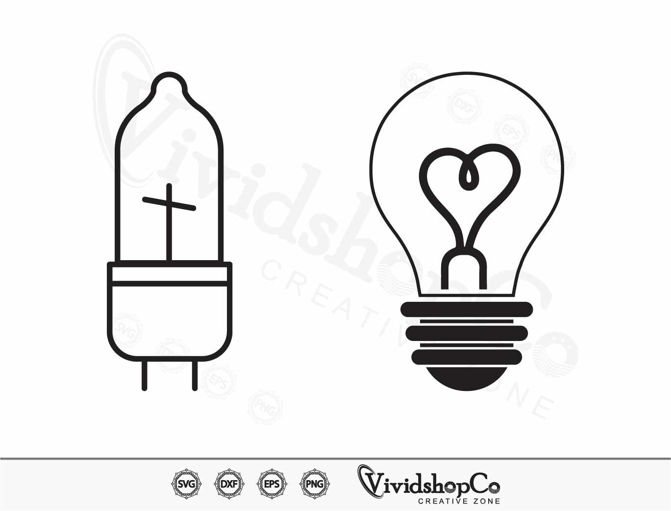 Light Bulb Svg, Bulb Svg, Lightbulb Svg, Coil Svg, Clipart, Cut Files ...