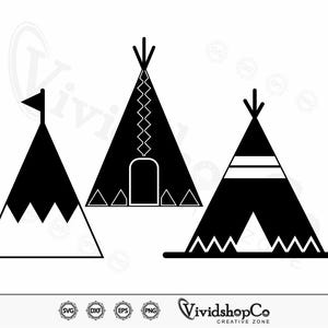 Tipi Svg, Tipi Tent Svg, Tepee Svg, Indian Teepee Svg, Clipart, Cut ...