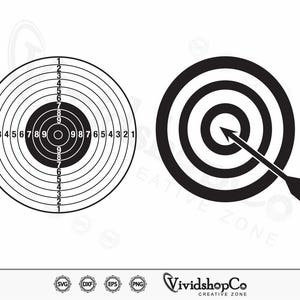Target SVG, Bullseye SVG, Shooting Target SVG, Target Cricut, Clipart ...