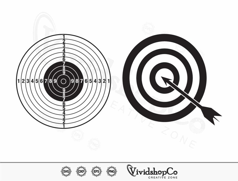 Target SVG, Bullseye SVG, Shooting Target SVG, Target Cricut, Clipart ...