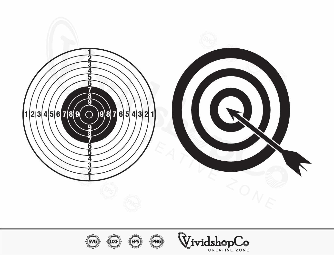 Target SVG, Bullseye SVG, Shooting Target SVG, Target Cricut, Clipart ...