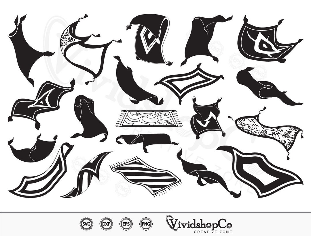 Magic Carpets SVG, Carpets Svg, Clipart, Cut Files for Silhouette ...