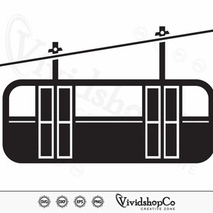 Cable Car SVG, Gondola Lift Svg, Aerial Tramway Svg, Clipart, Cut Files ...