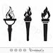 Burning Torch SVG, Torch Svg, Fire Torch Svg, Torch Light Svg, Clipart ...