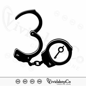 Handcuff SVG Bundle, Handcuff Clipart, Cut File, for Silhouette, Svg ...