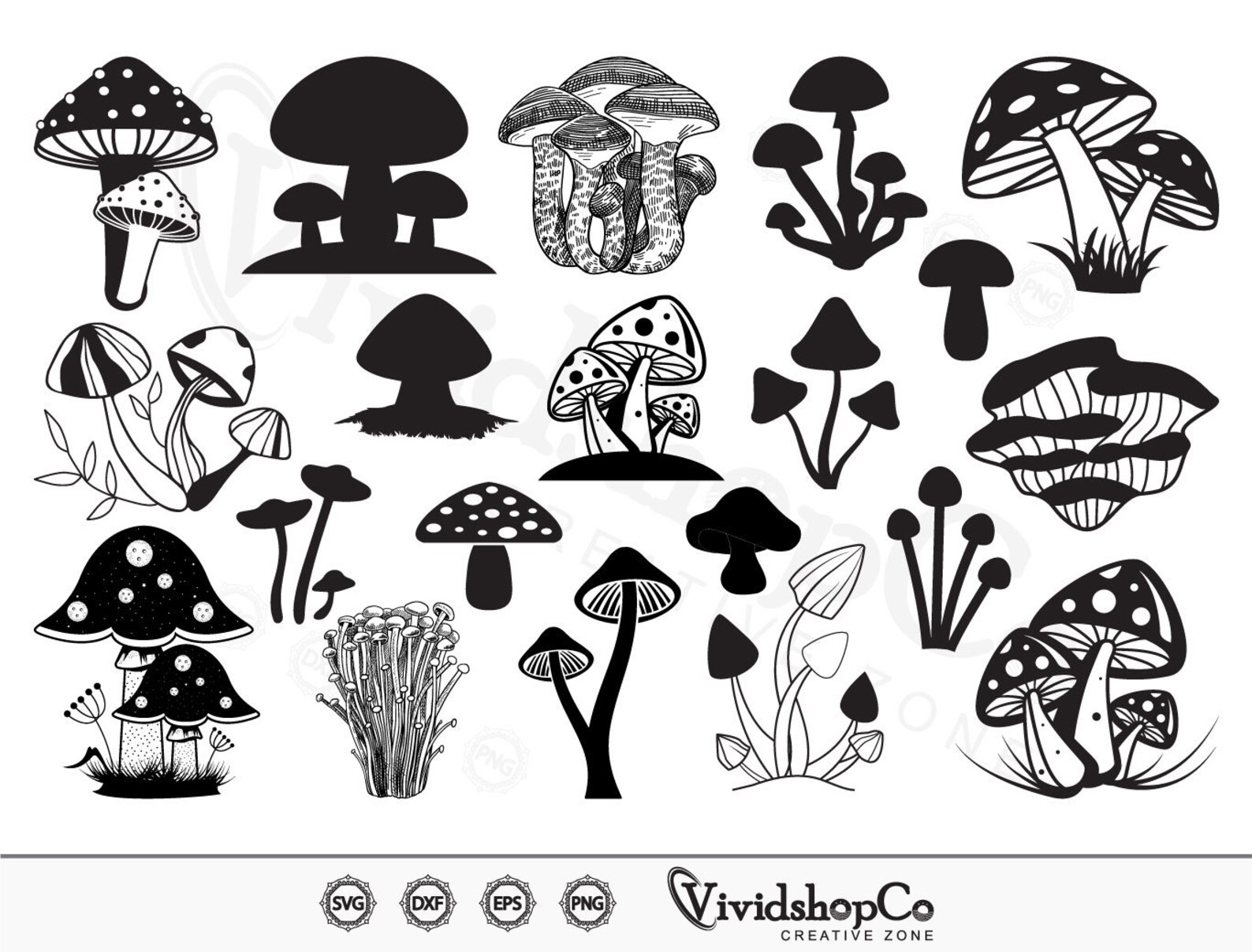 Mushroom SVG, Magic Mushroom Svg, Boho Svg, Cut Files for Silhouette ...