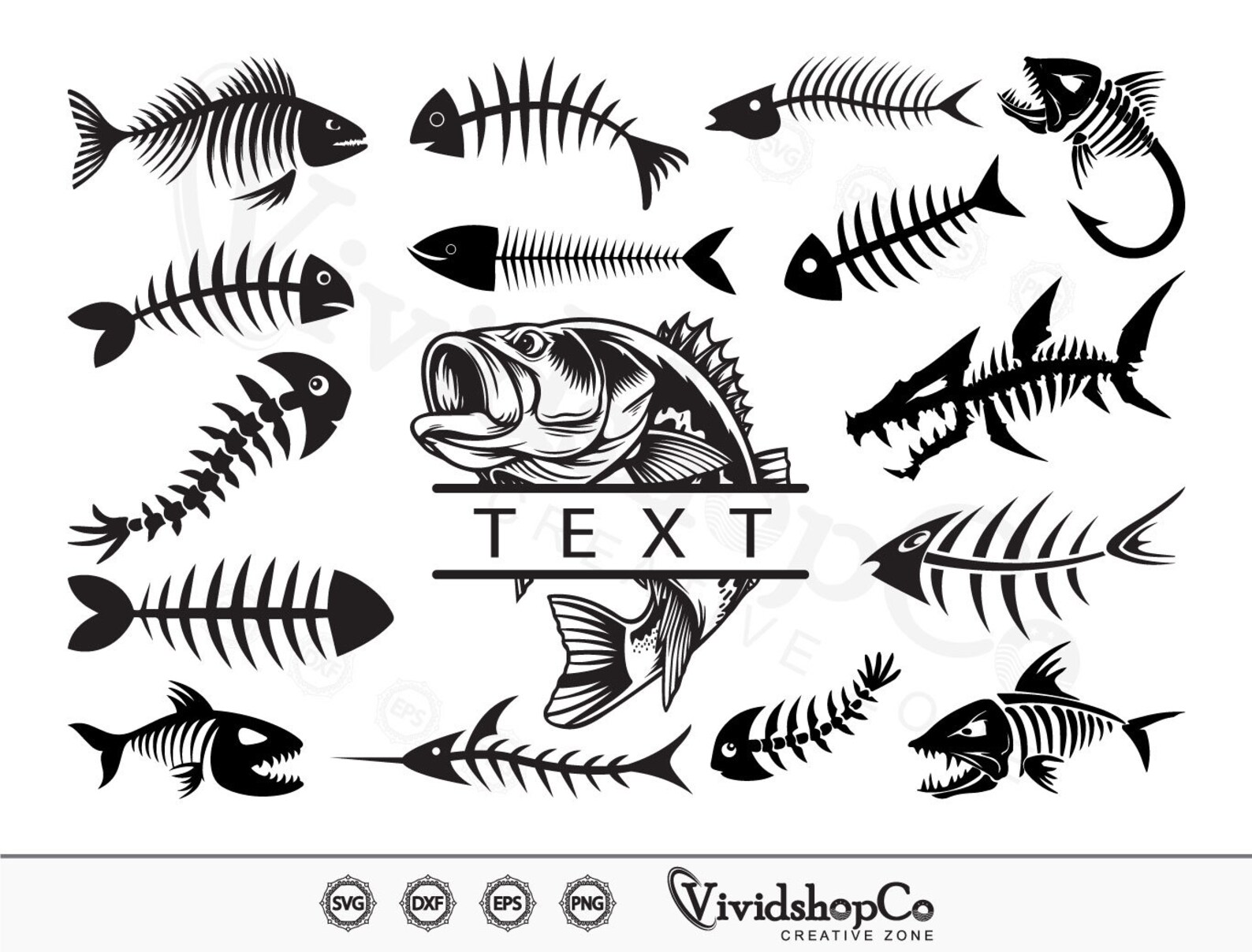 Fish Bone Svg Fishbone Svg Fish Svg Fish Skull Svg - Etsy Australia