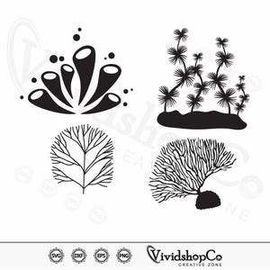 Coral Ocean SVG, Coral Svg, Seaweed Svg, Sea Plant Svg, Clipart, Cut ...