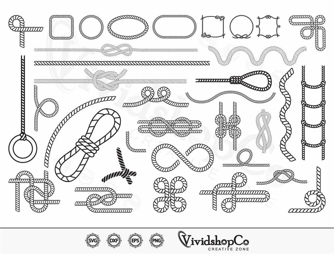 Rope SVG, Nautical Rope Svg, Nautical Knot Svg, Rope Frame Svg, Clipart ...