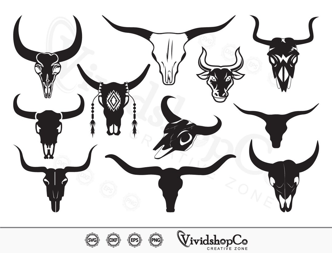 Bull Skull Svg, Bull Svg, Skull Svg, Bulls Horns Svg, Cow Skull Svg ...