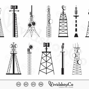 Antenna SVG, Tower Svg, Transmission Tower Svg, Wireless Tower Svg ...