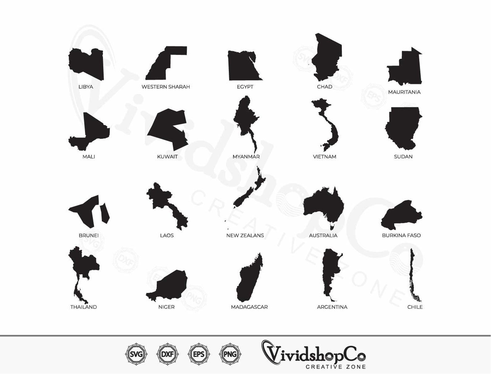 World Map SVG Countries Map Svg Map Svg States Svg - Etsy Canada