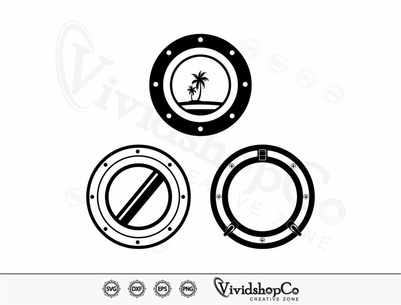 Porthole Svg, Ship Porthole Svg, Porthole Icon, Cut File, for ...