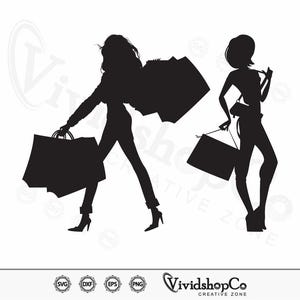 Shopping SVG, Shopping Woman Svg, Shopping Girl Svg, Handbag Svg ...