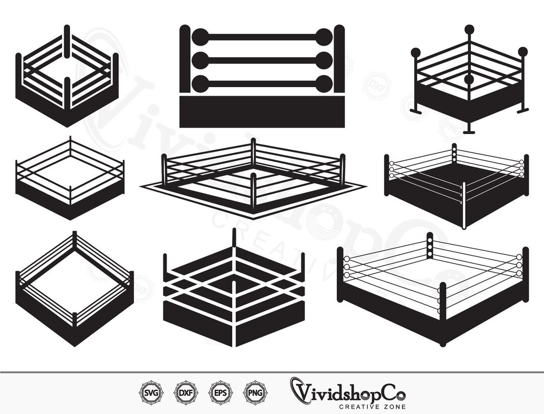 Boxing Ring SVG, Boxing Svg, Clipart, Cut Files for Silhouette, Files ...