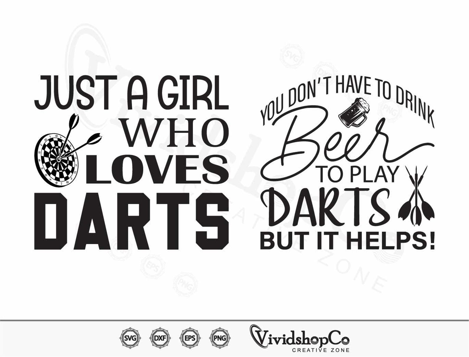Darts SVG, Dart Board Svg, Dart Quotes Svg, Vector, Silhouette, Cricut ...