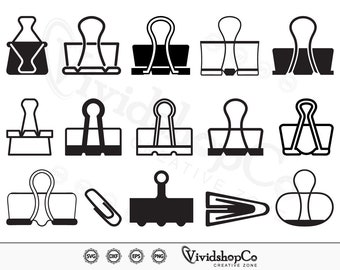 Binder Clip Clipart SVG Cut File Binder Clip SVG School Supplies Svg ...