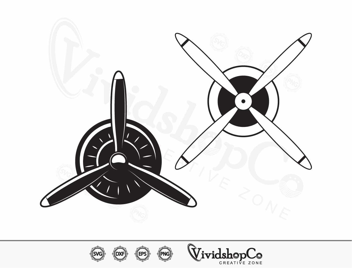 Aircraft Propeller SVG Propeller Svg, Airplane Svg, Flying Svg, Clipart ...