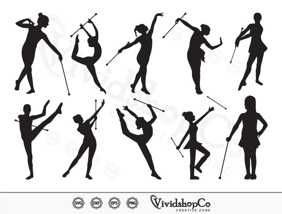 Baton Twirling SVG, Baton Dancing Girl Svg, Baton Svg, Majorette Svg ...