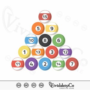 Billiard SVG, Snooker Svg, Pool Svg, Billiards Clipart, Files for ...