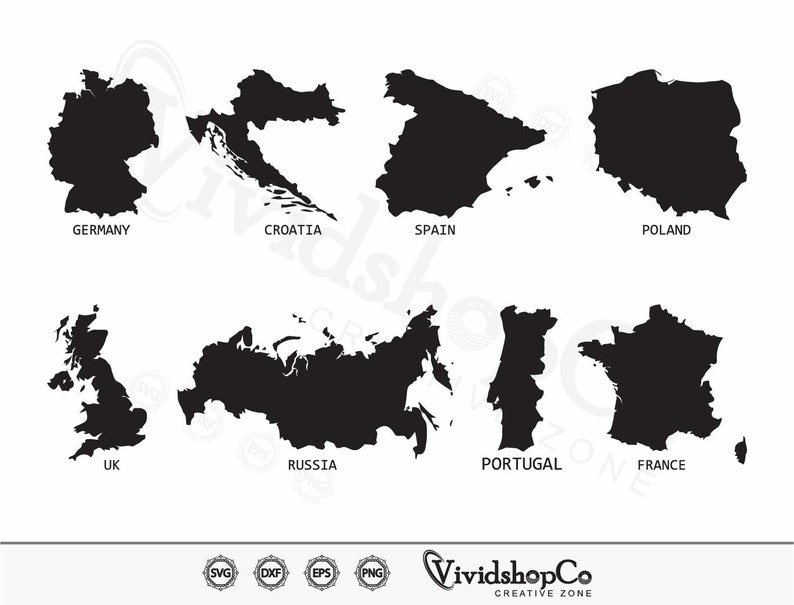 Mapa de países svg Mapa mundial svg Mapa svg Estados svg - Etsy México