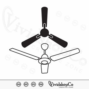 Ceiling Fan SVG, Ceiling Svg, Fan Svg, Ceiling Fan Outline, Clipart ...