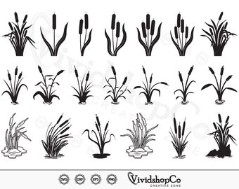 Cattail SVG, Plant Svg, Plant Svg, Cattail Clipart, Cattail Files for ...